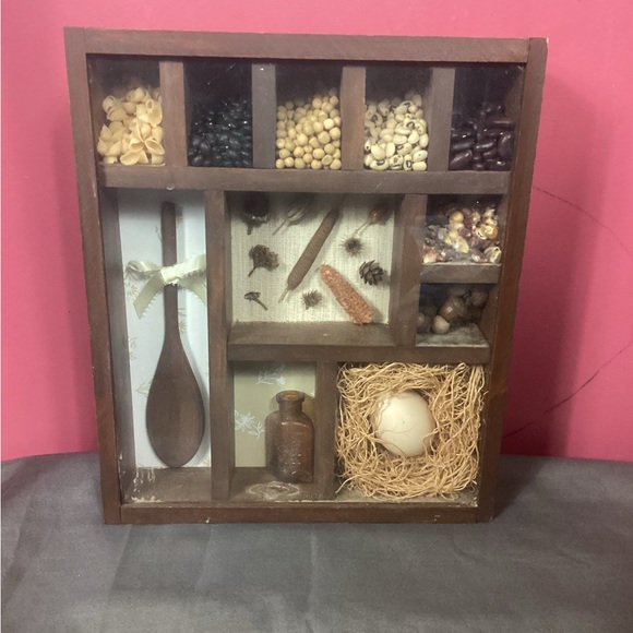 American Vintage | Accents | Vintage 7s Kitchen Wall Mount Shadow Box ...